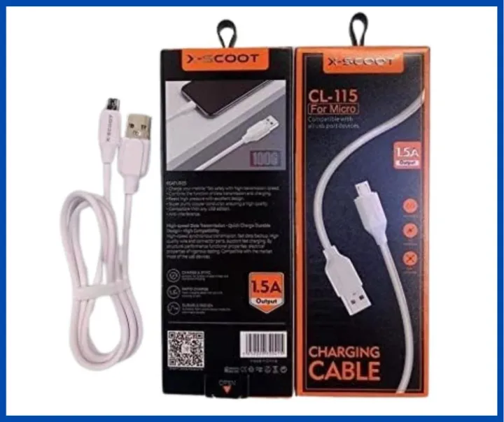 X-Scoot Fast Charging Cable, X-Scoot CL-115 Micro USB Cable | Daraz.lk