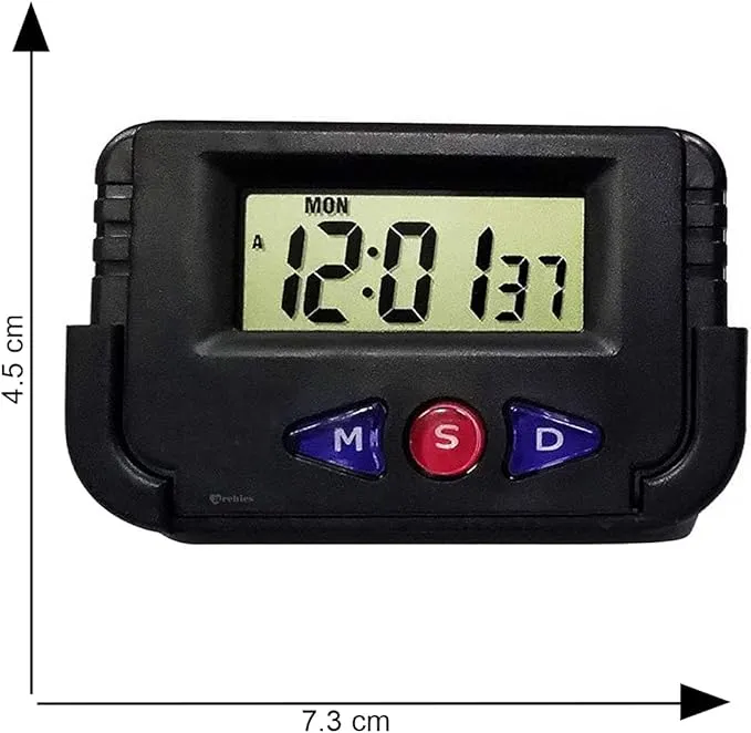 Digital Car Dashboard Clock/ Office Desk / Kitchen / Study Table Alarm ...