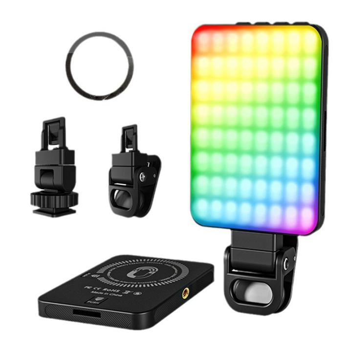 Pocket Magnetic Selfie Light RGB Magnetic Mini LED Ring Light Phone ...