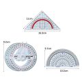 High Quality Triangle/Half Round 180/360 Degree Protractor Plastic ...