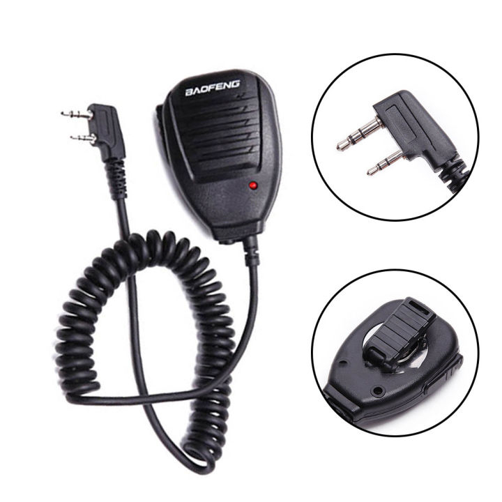 2 Pins Handheld Speaker Mic Microphone For Baofeng UV-5R BF-888S Radio ...