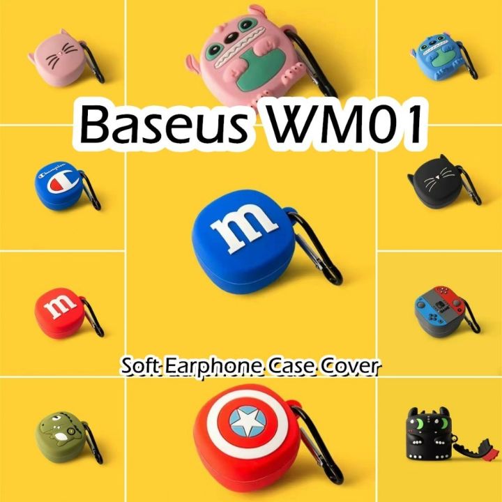 Original For Baseus WM01 cartoon Silicone Earphone Case Cover Shock ...