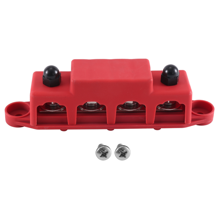 M8 DC 48V 250A 4 Terminal Studs Busbar Power Distribution Block | Daraz.lk