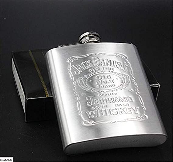 Portable Stainless Steel Hip Jack Daniels Flask 8OZ SILVER | Daraz.lk