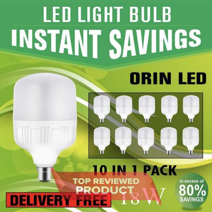 18w Orin Led Bulbs 10 In 1 Pack Best Price Led Bulbs | Daraz.lk