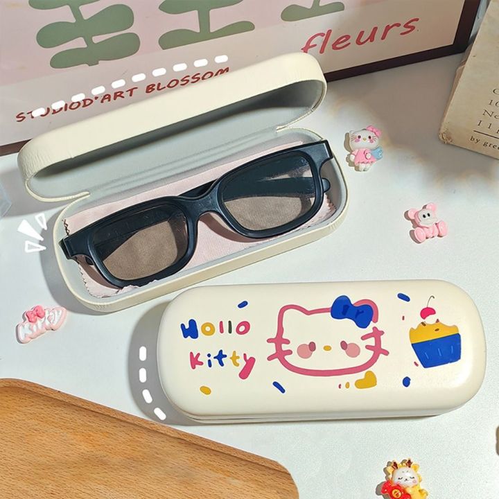 Creative PU Hello Kitty Eyeglass Case Large Capacity Drop-Proof Glasses ...