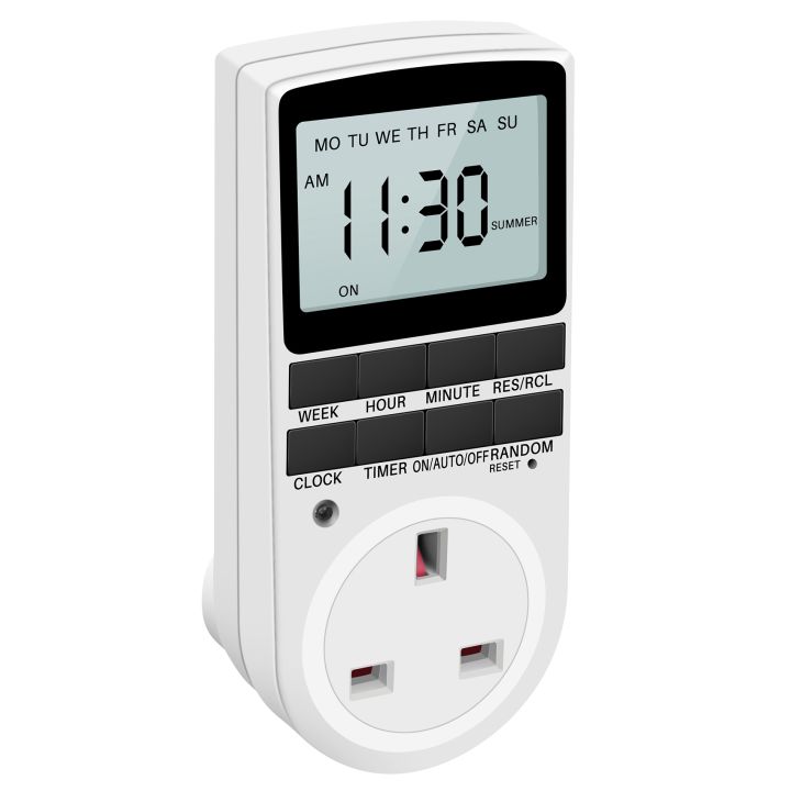 Uk Plug Digital Timer Plug Socket, Electrical Programmable Plug In ...