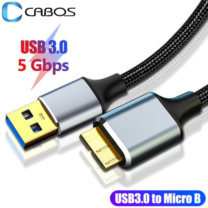 USB 3.0 Type A to Micro B Connector Cable 5Gbps 3A Fast Data Sync Cord ...