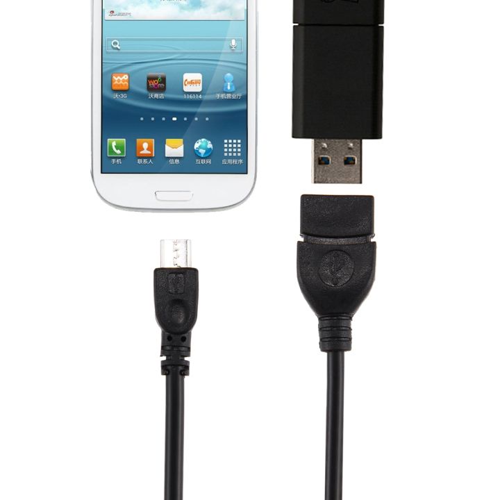 10cm USB A Female to Micro USB 5 Pin Male Adapter with OTG | Daraz.lk
