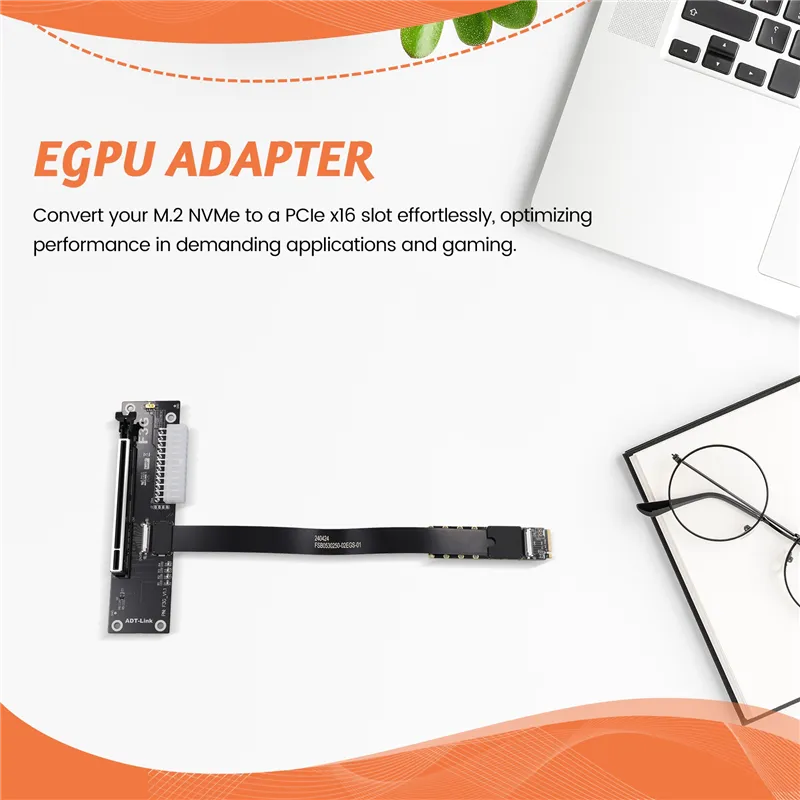 (GGBR) PCIe 5.0 M.2 NVMe to PCIE X16 EGPU Adapter for NUC / ITX ...