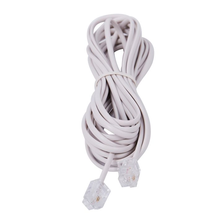 Plastic Telephone Cable-1 x RJ11 Telephone Cable-Clear&White | Daraz.lk
