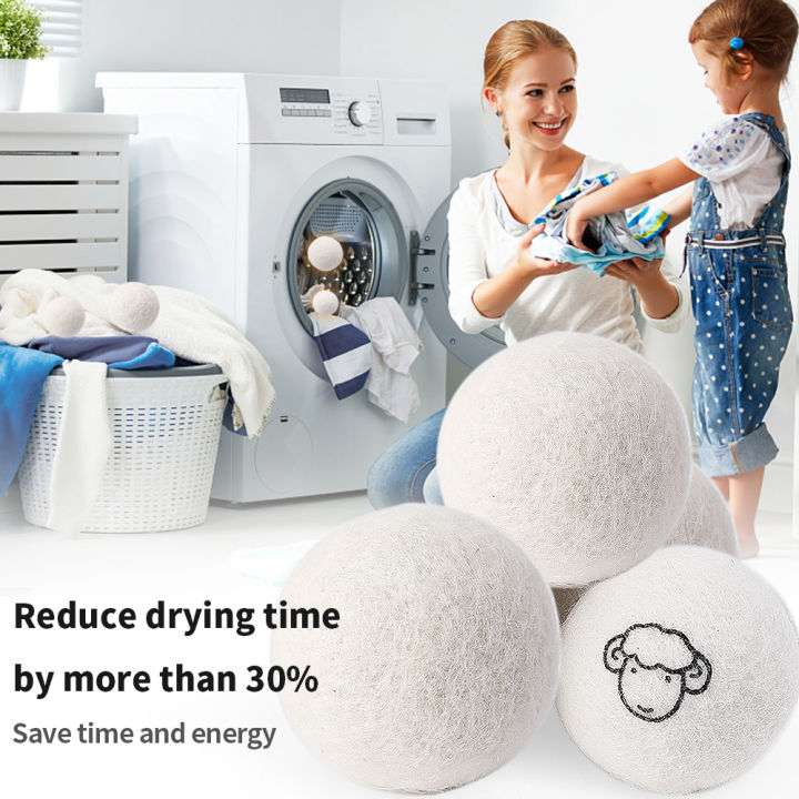 1/4/8Pcs Wool Dryer Balls Reusable Softener Laundry Ball Home Washing ...