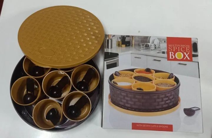 Masala Rangoli Box Dabba for Keeping Spices | Spice Box for Kitchen ...