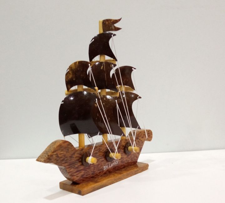 Coconut Shell Craft Ship | Daraz.lk