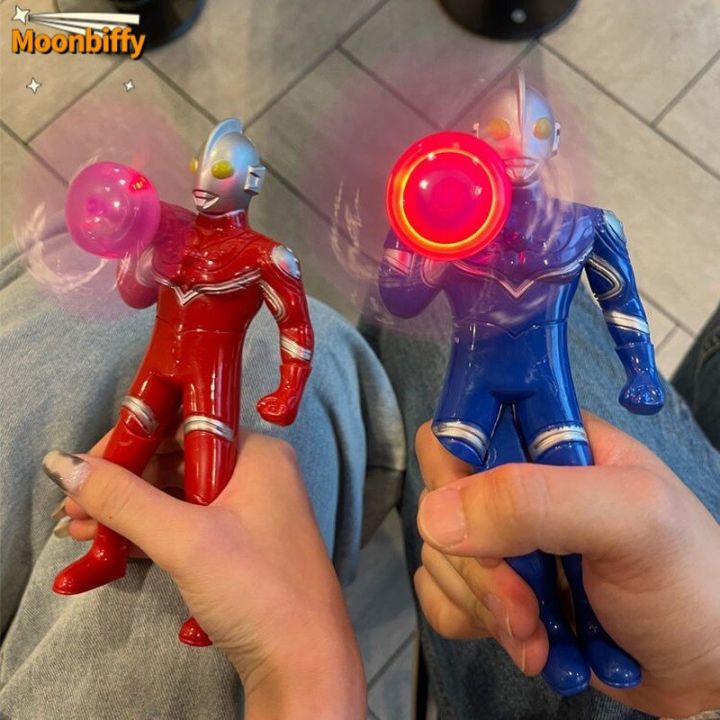 Mini Handheld Glowing Fan Ultraman Children Toy Gift Anime Manual Fan ...