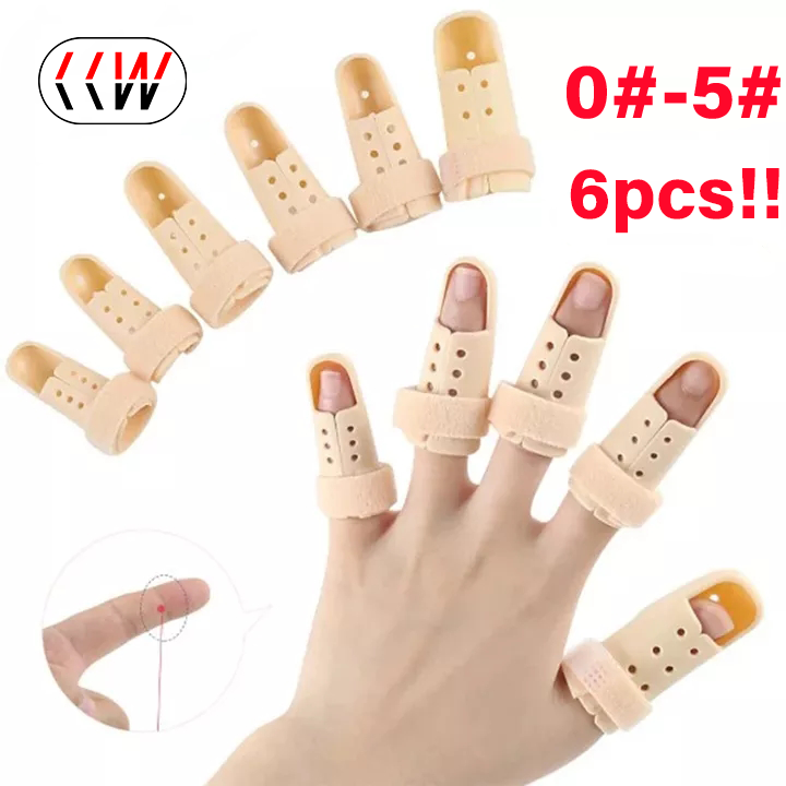 CCW 6Pcs Finger Splint Brace Adjustable Finger Support Protector ...
