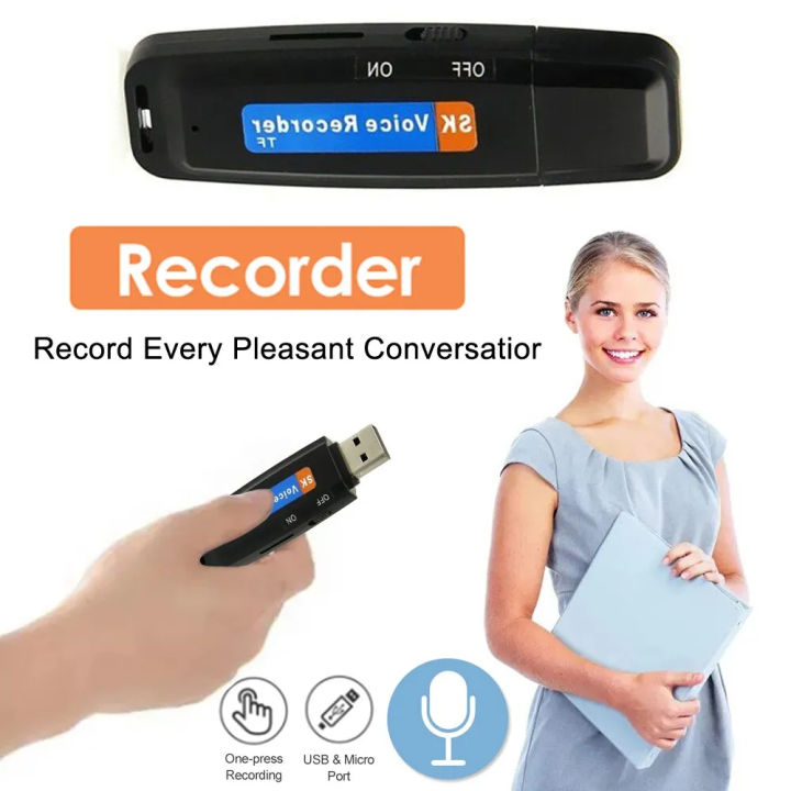 Professional Rechargeable Voice Recorder U Disk Portable USB Digital ...