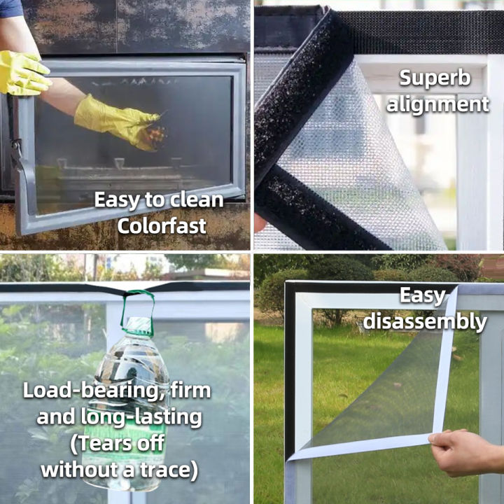 Black Custom Size Mosquito Net Window Screens Invisible Convenient ...