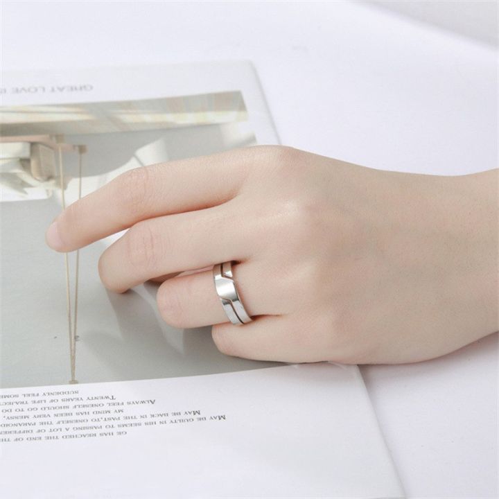 Classic Stainless Steel Couple Ring -Men Women Punk Finger Rings ...