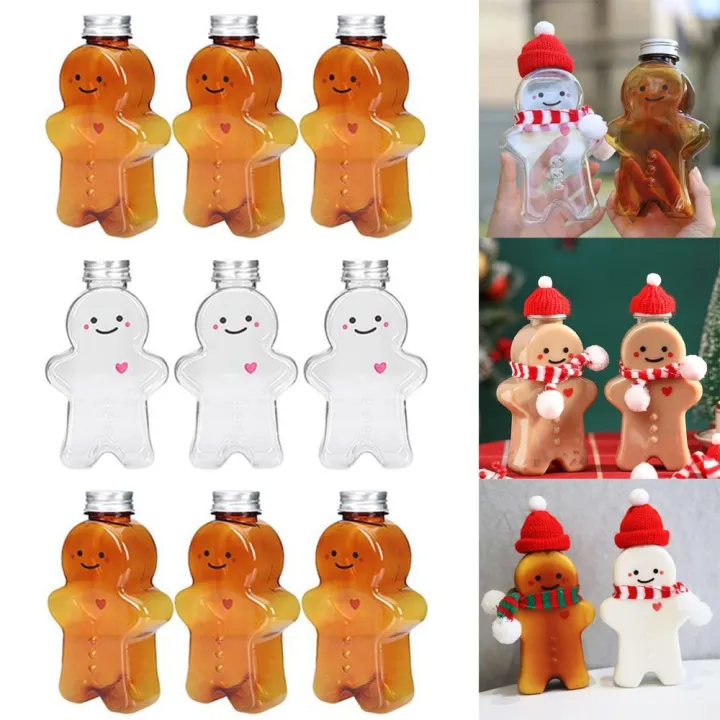 Transparent Brown Milk Tea Bottle Drink Cup Gift Christmas Decorations ...