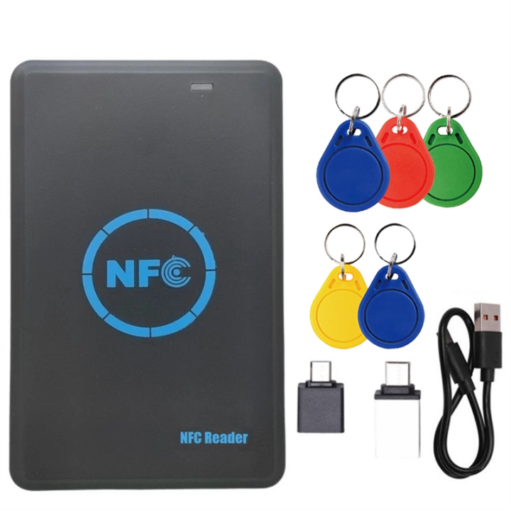 RFID Smart Chip Duplicator 5 Frequency+ 5xCUID Keychain NFC Reader ...