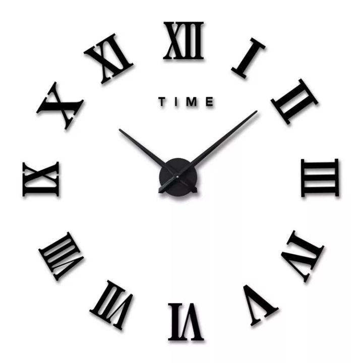 3D Wall Clock Luminous Frameless DIY Digital Clock Wall Stickers Silent ...