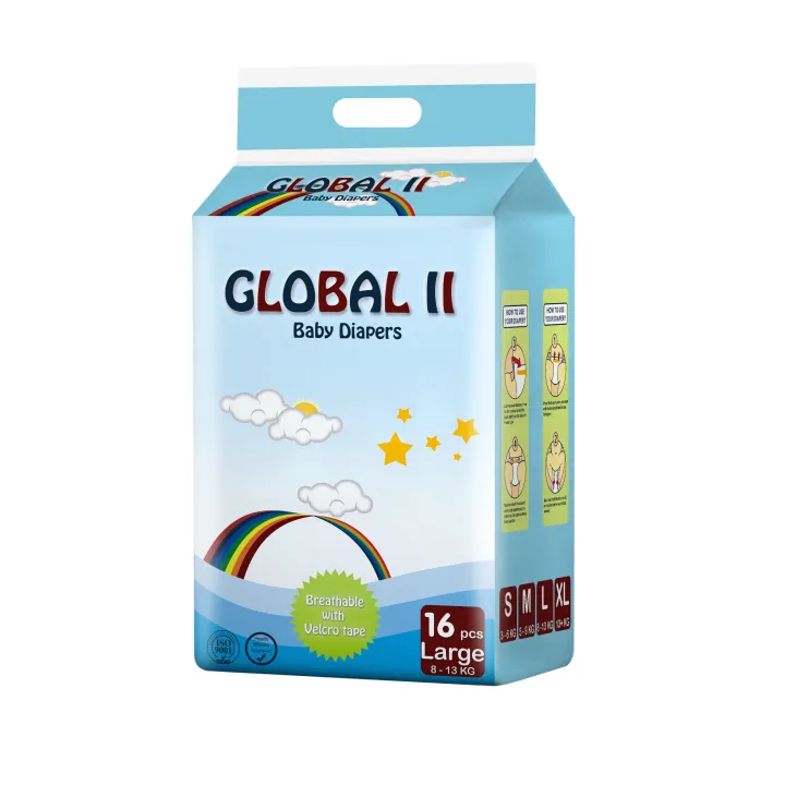 Global II Baby Diapers 16pcs | Daraz.lk