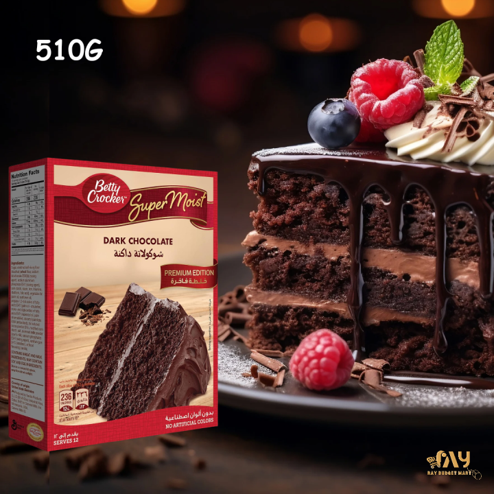Betty Crocker Supermoist Dark Chocolate Cake Mix, 510g | Daraz.lk