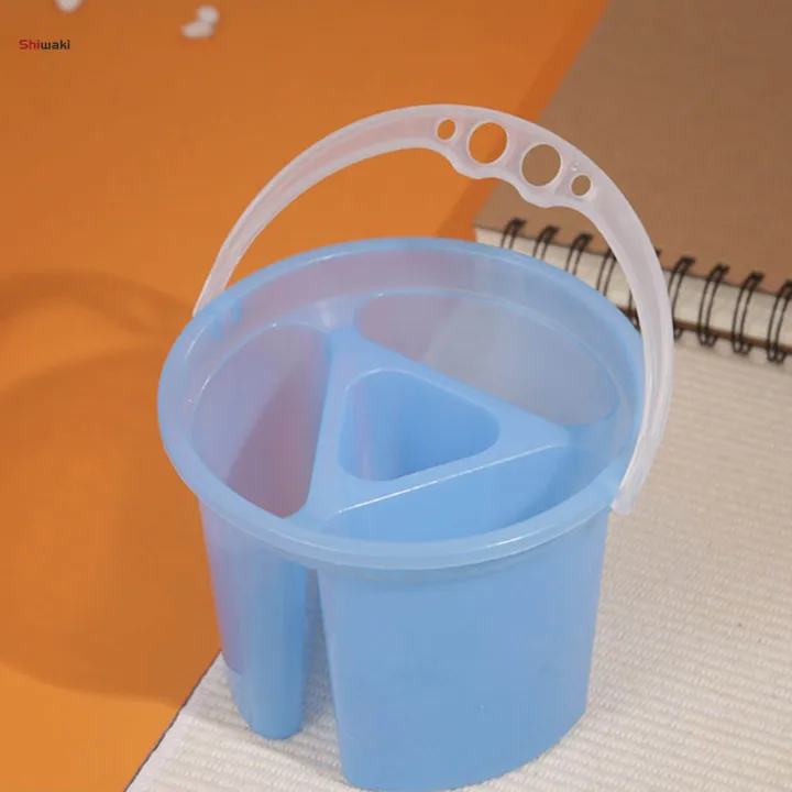 Paint Brush Washing Bucket with Brush Holder 4 Grid Painting Brush ...