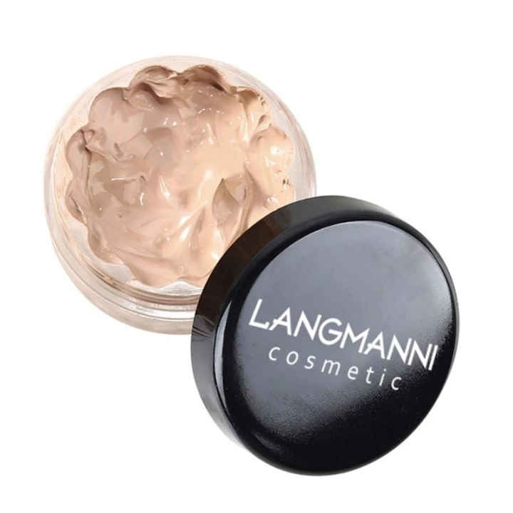 Langmanni 25g Creamy Concealer Foundation Liquid Full Coverage Dark ...