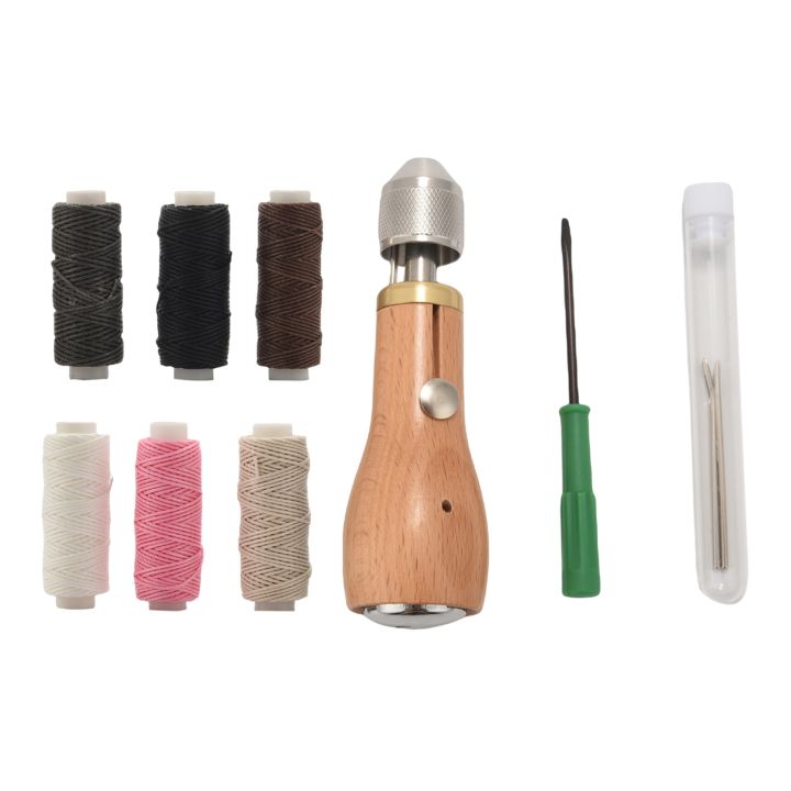 12 Sewing Awl Kit, Handheld Sewing Awl with Needles for DIY Leather ...