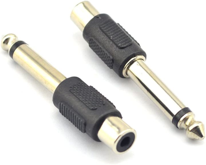 RCA Female Plug to 6.5mm Male Jack Adapter Connector for Mixer ...
