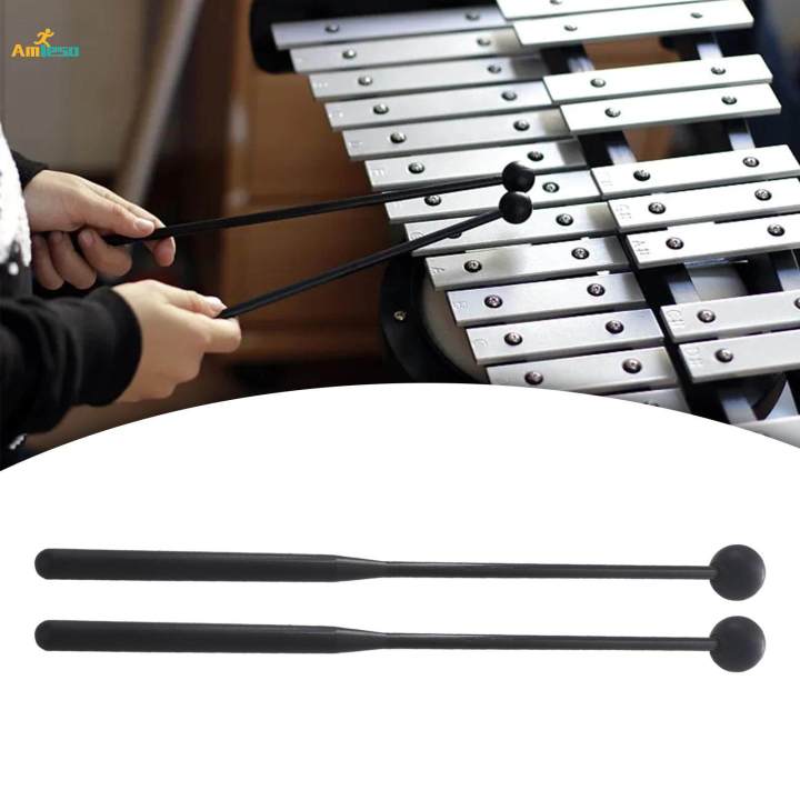 2Pcs Percussion Drumsticks, Rubber Mallet Percussion Percussion ...