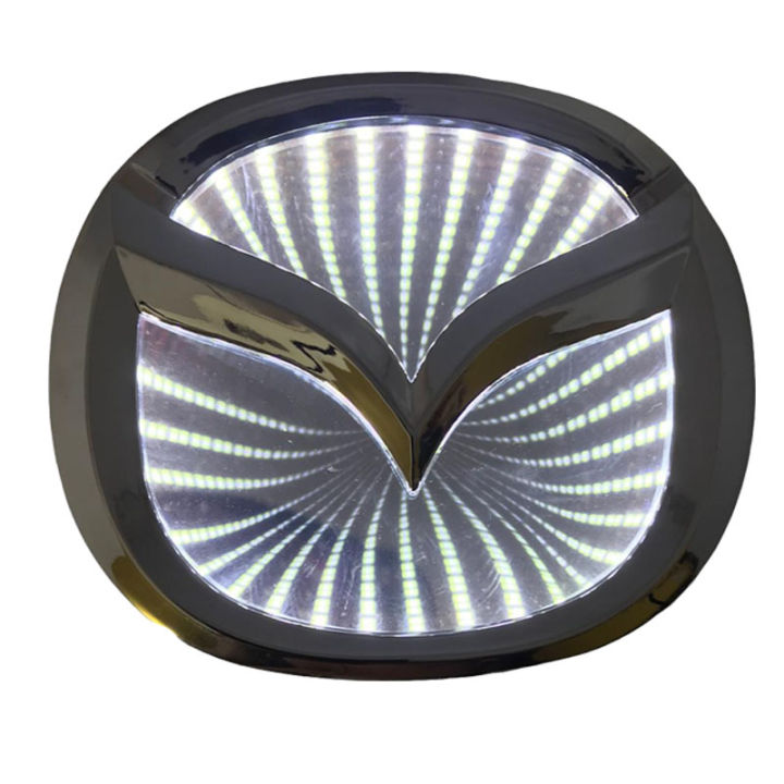 For MAZDA Logo Tunnel Laser LED Light Car Logo Decoration Emblems Badge ...