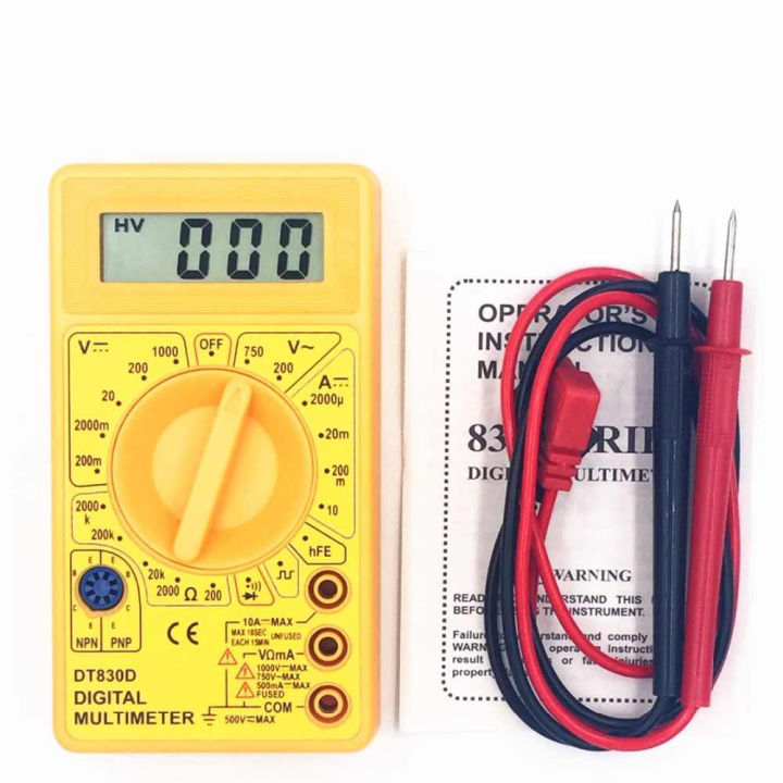 DT830D Digital Multimeter Small LCD AC DC Measuring Voltage Current | Daraz.lk