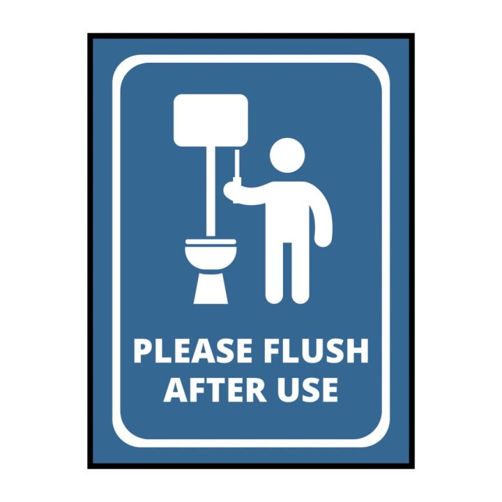 Please Flush After Use Sign Board - 15cm X 21cm | Daraz.lk
