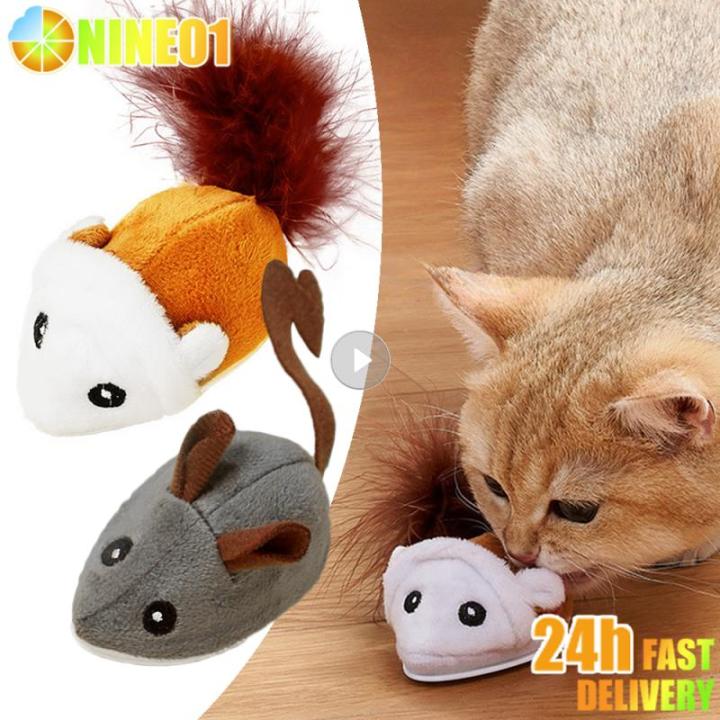 Smart Running Mouse Cat Toy Interactive Moving Electric Cat Teaser Toys ...