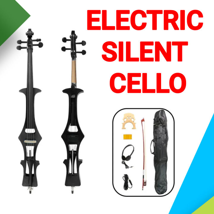 Cremona Electric Silent Cello With Carry Bag, Head phone, Bow, Rosin ...