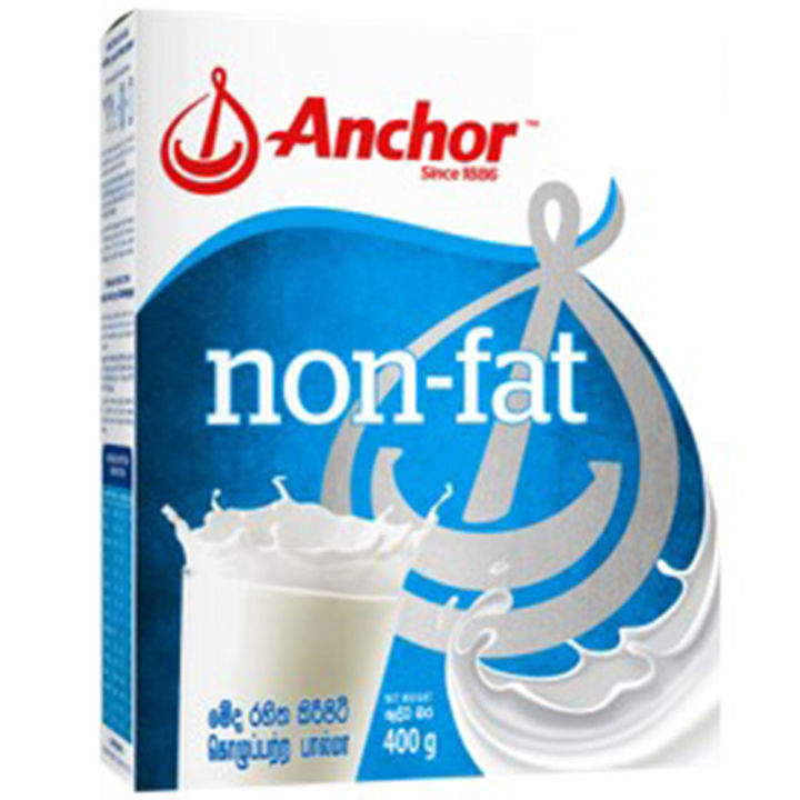 Anchor Bundle (Anchor Full Cream Milk Powder 400g X 2 Packs & Anchor Nonfat Milk Powder - 400g 1 ...