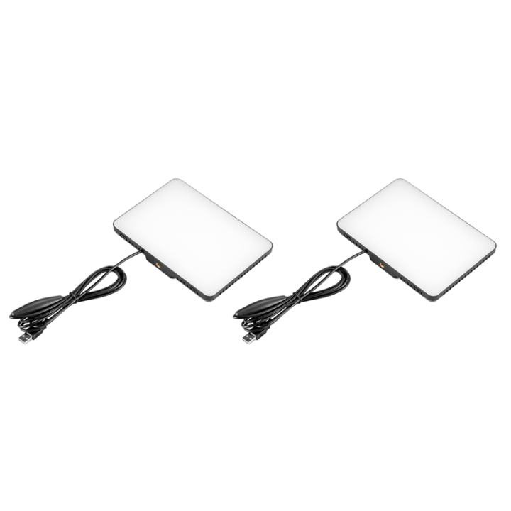 2X 3200K-5600K USB LED Video Light with RGB Color Filters for Studio ...