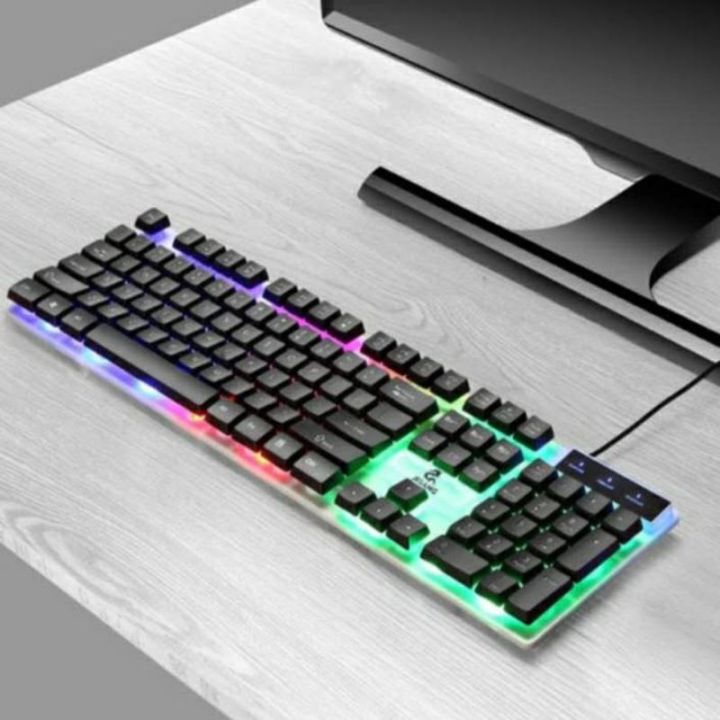 JEQANG Hot Selling JK-922 104 Keys USB Wired Mechanical Feel Colorful Backlight Keyboard for ...