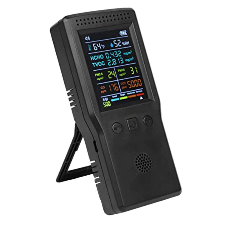 Air Quality Monitor 9 in 1,Formaldehyde Detector Indoor, Temperature ...