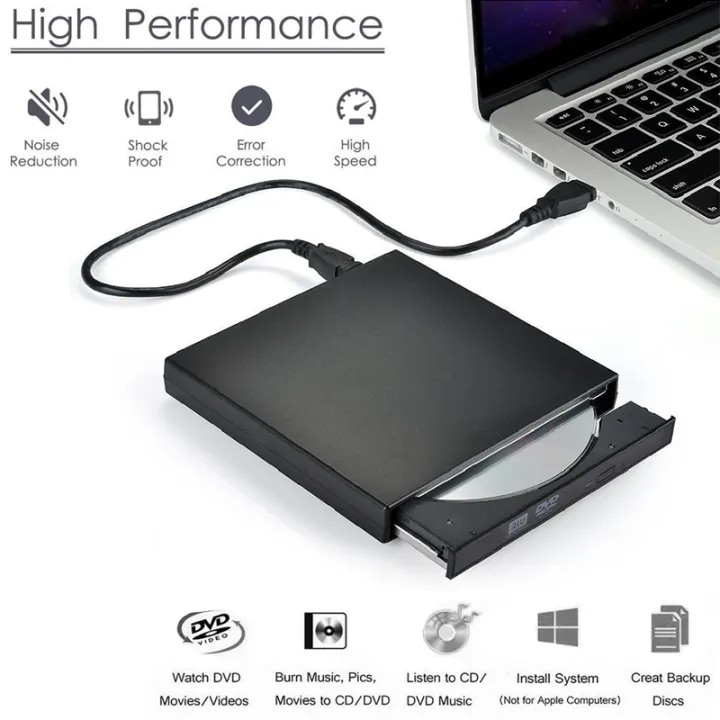 USB External DVD CD Disc Burner Combo Drive Reader 07/08 Laptop PC ...