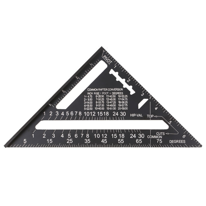 KOGEEK 12 Inch/7 inch Rafter Square Aluminum Alloy Metric Triangle ...