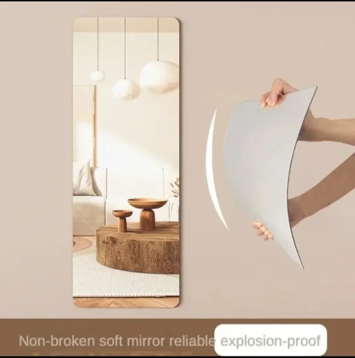 Wall Sticker Mirror Wall-mounted Self-adhesive Splicing Full-body ...