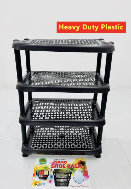 Heavy Duty 4 Layers Nano Shoe Rack - Ruby | Daraz.lk