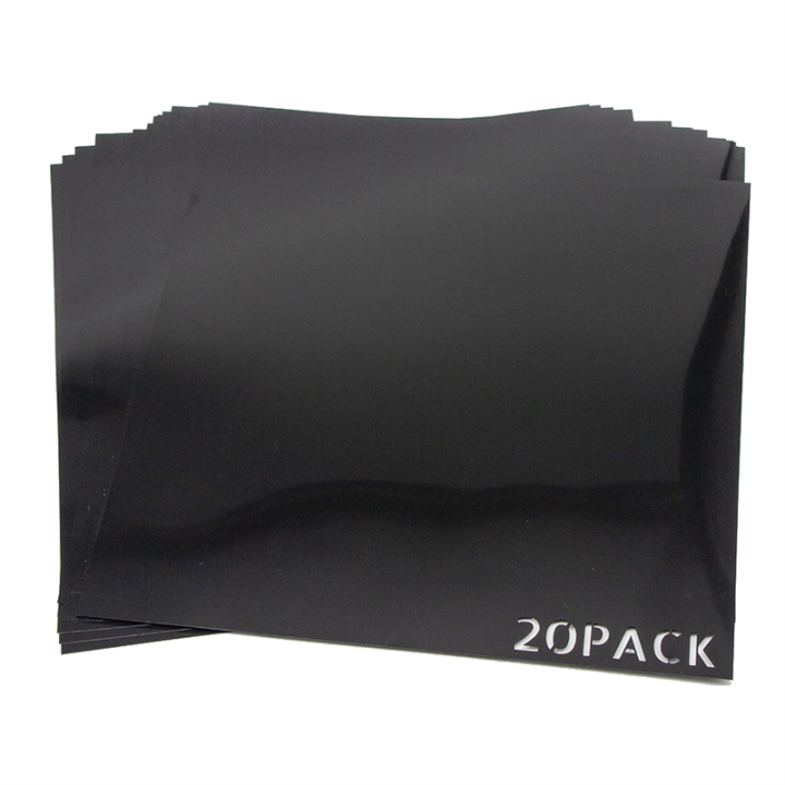20 Pack 7.5mil Opaque Black Plastic Sheets, 12X12 Inch Stencil Paper ...