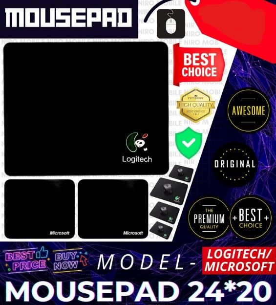 Mouse Pad 24CM x 20 Cm Logitech black mouse pad office mouse pad general use small mouse pad ...