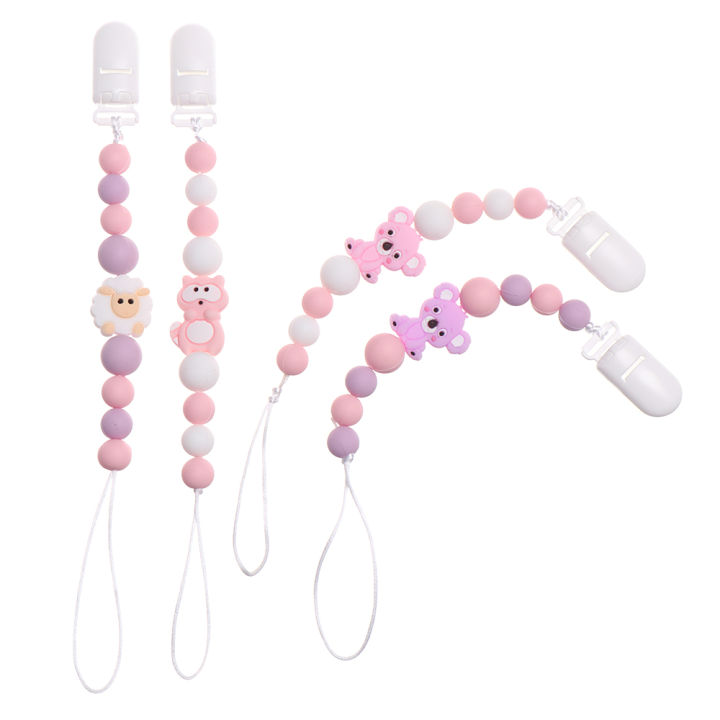 Cute Rope Baby Feeding Dummy Holder Teether Pacifiers Clip Pacifier ...