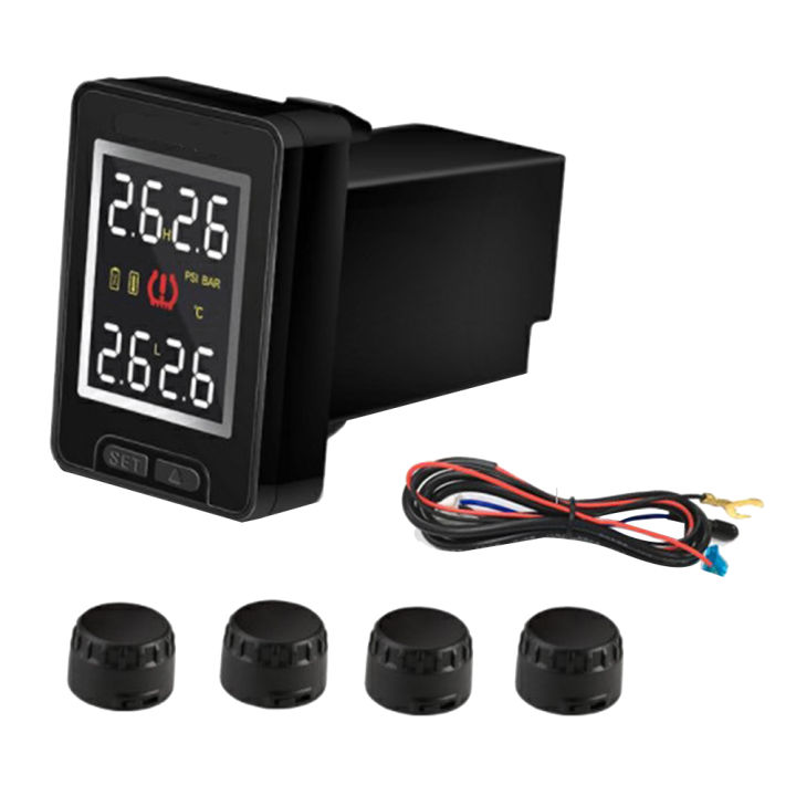 Wireless TPMS Tire Pressure Monitoring System with LCD Display Embedded ...